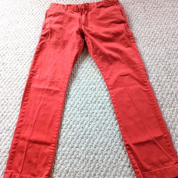 J. Crew | Pants & Jumpsuits | Womens Burnt Orange Straight Leg Chinos ...